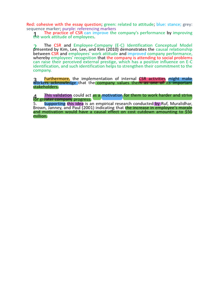 Cohesion Activity | PDF