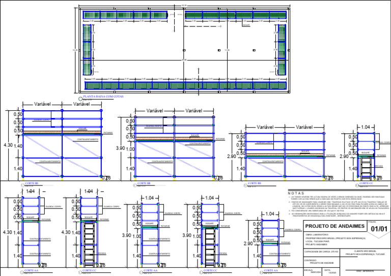 PROJETO DE ANDAIMES VESTIÁRIO-REV.01 | PDF