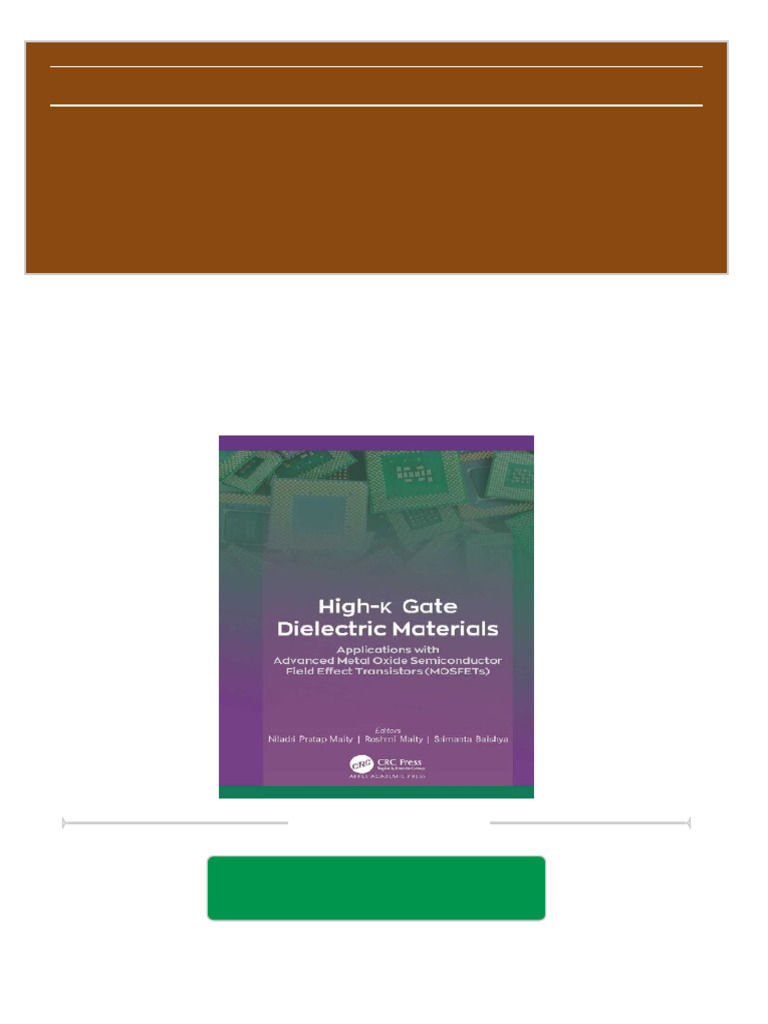 Instant ebooks textbook High-k Gate Dielectric Materials: Applications with Advanced Metal Oxide ...