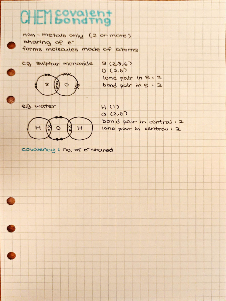 Covalent Bonding Notes | PDF