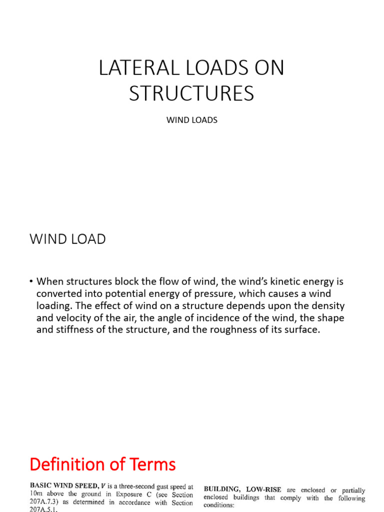 Lateral Loads On Structures-Wl | PDF