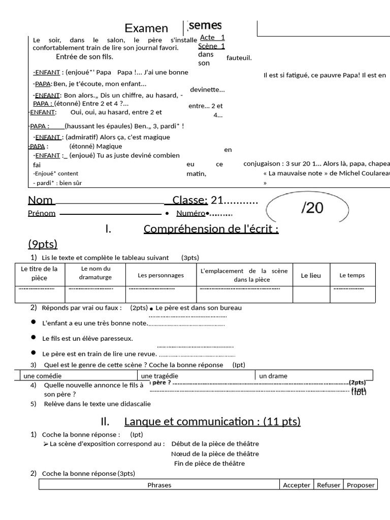 Contrôle 2apic | PDF