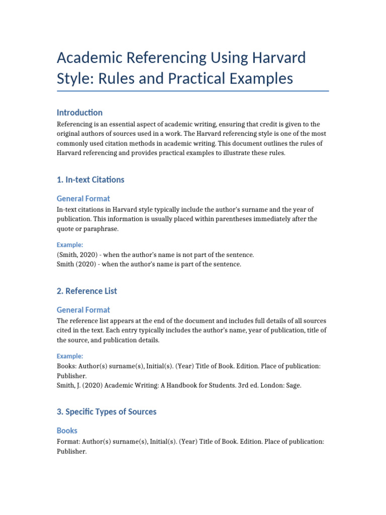 Harvard Referencing Guide | PDF