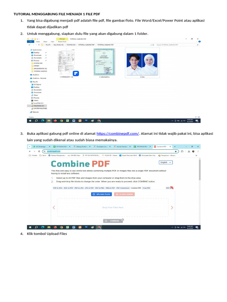 Tutorial Menggabung File Menjadi 1 File PDF | PDF