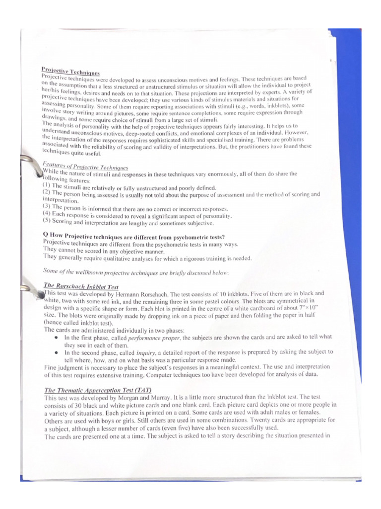 Projective Techniques | PDF