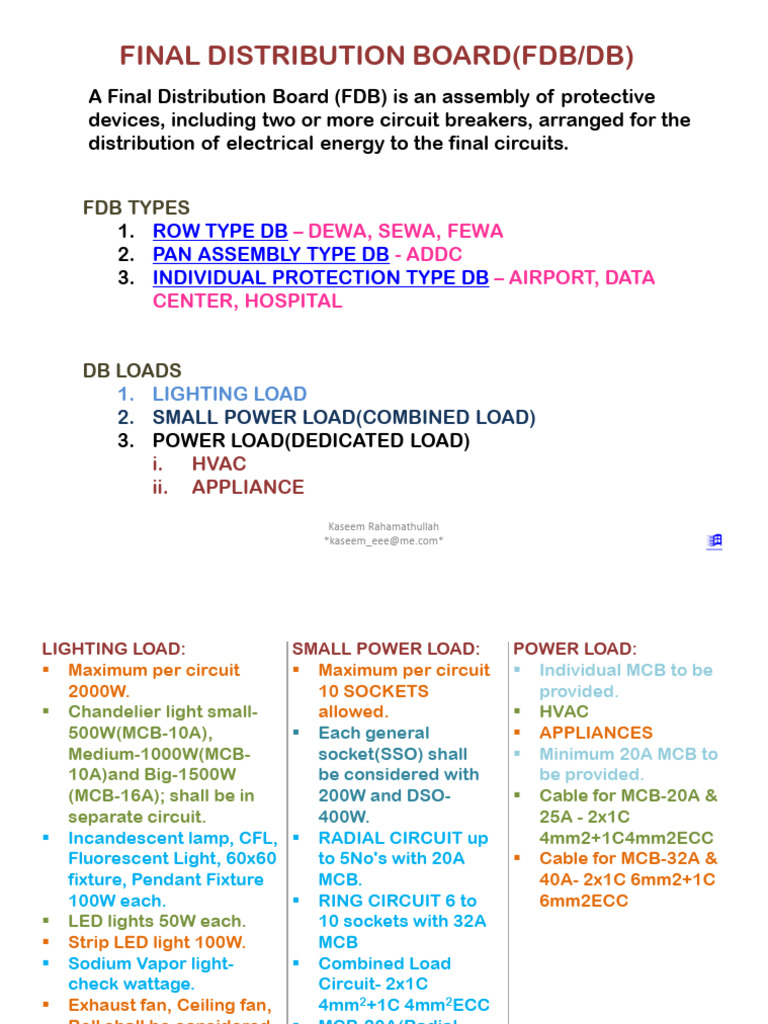 04 Final Distribution Board | PDF | Electrical Engineering ...
