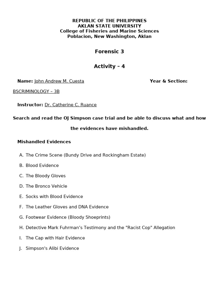 Forensic 3 Activity 4 | PDF