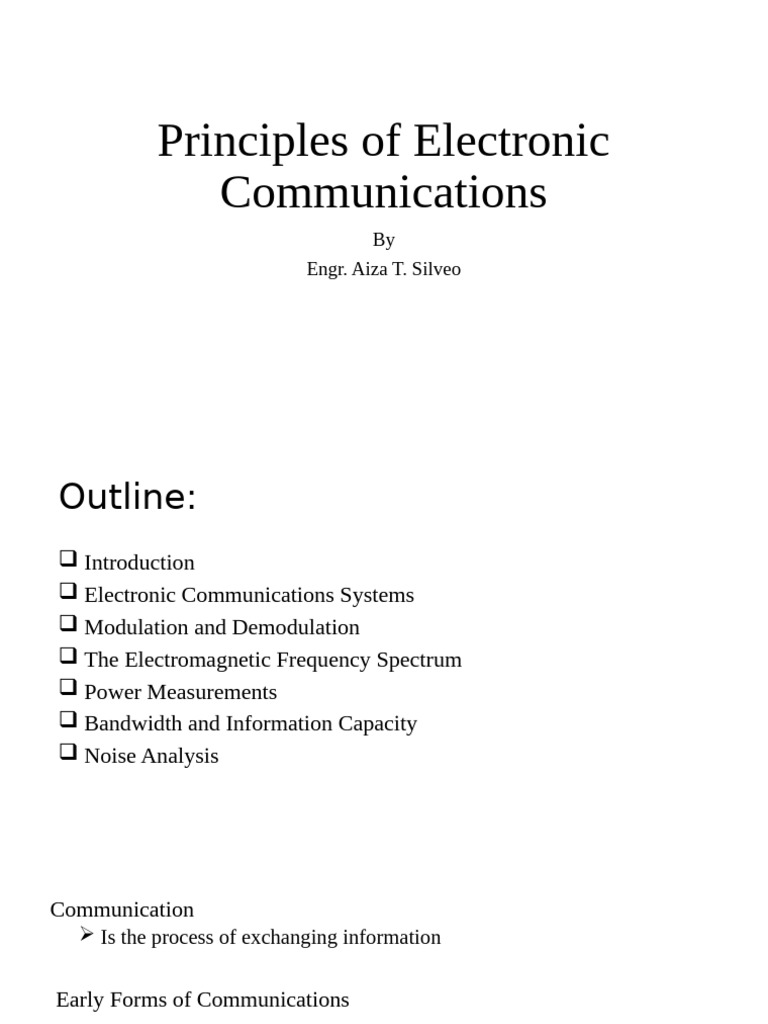 Principles of Electronic Communications21 | PDF