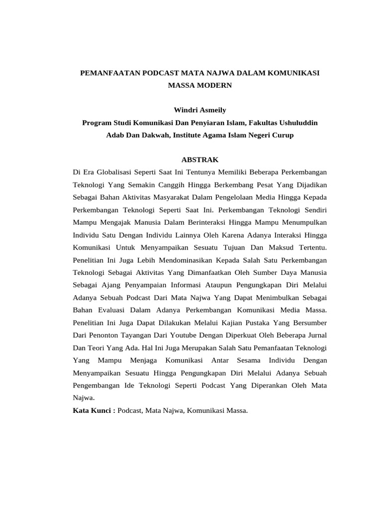 Windri Podcast | PDF