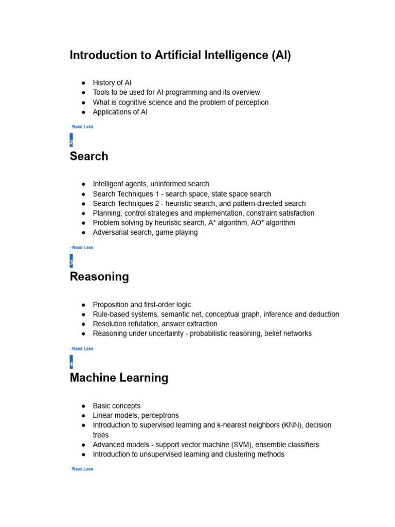 TCS AI Course Syllabus | PDF