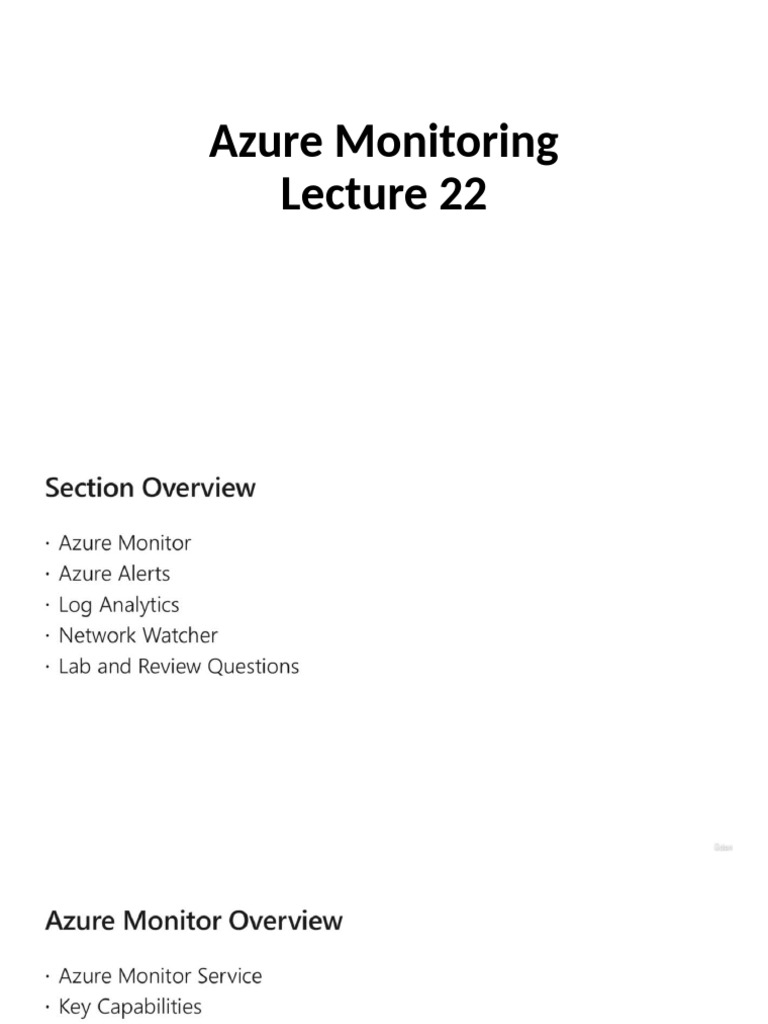 Azure Lecture 22 & 23 | PDF