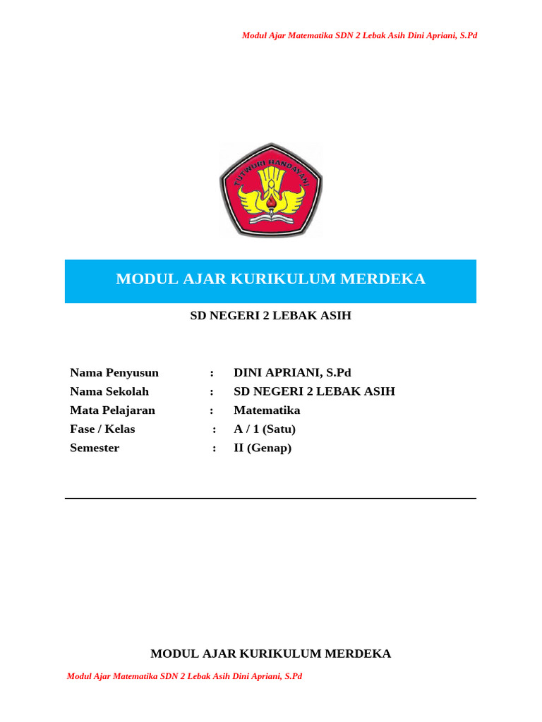 Modul Ajar Mat 8 SMTR 2 OK | PDF