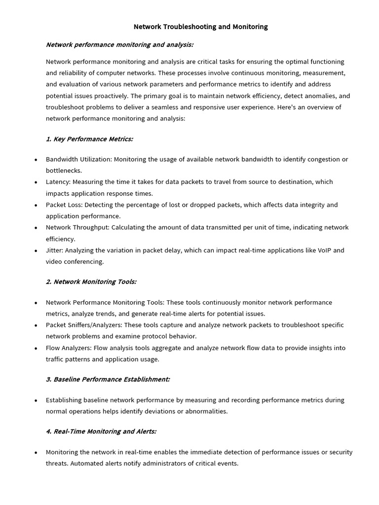 7.8Network Troubleshooting and Monitoring&Virtualization and Cloud Networking | PDF