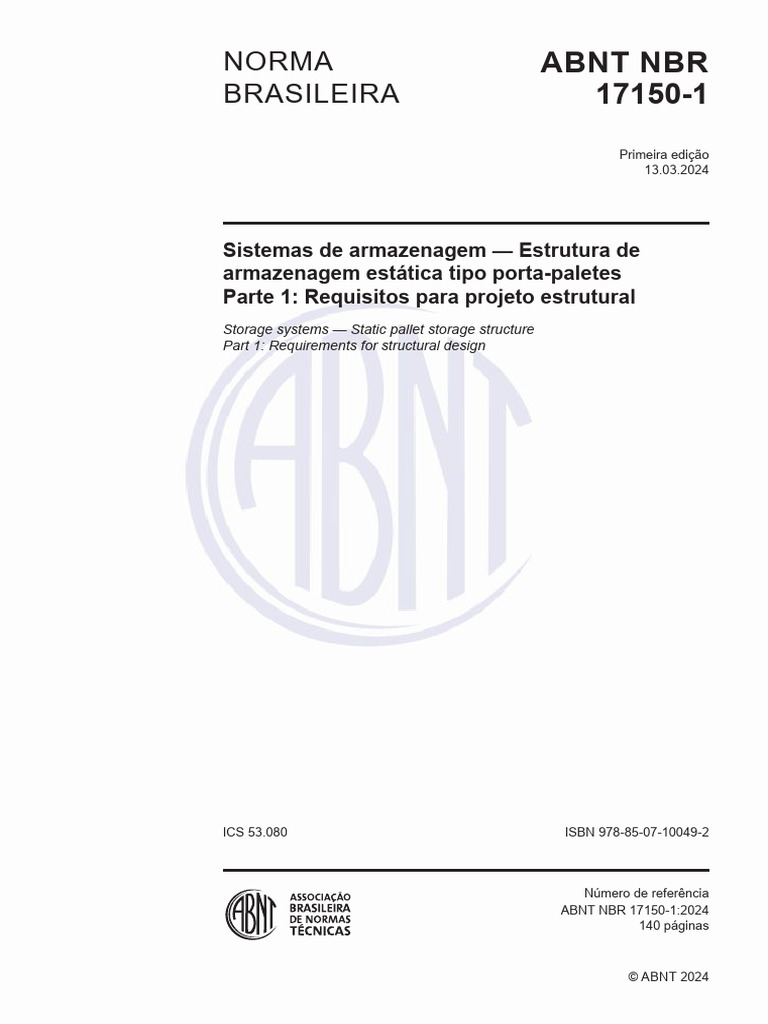 Abnt NBR 17150 1 2024 | PDF