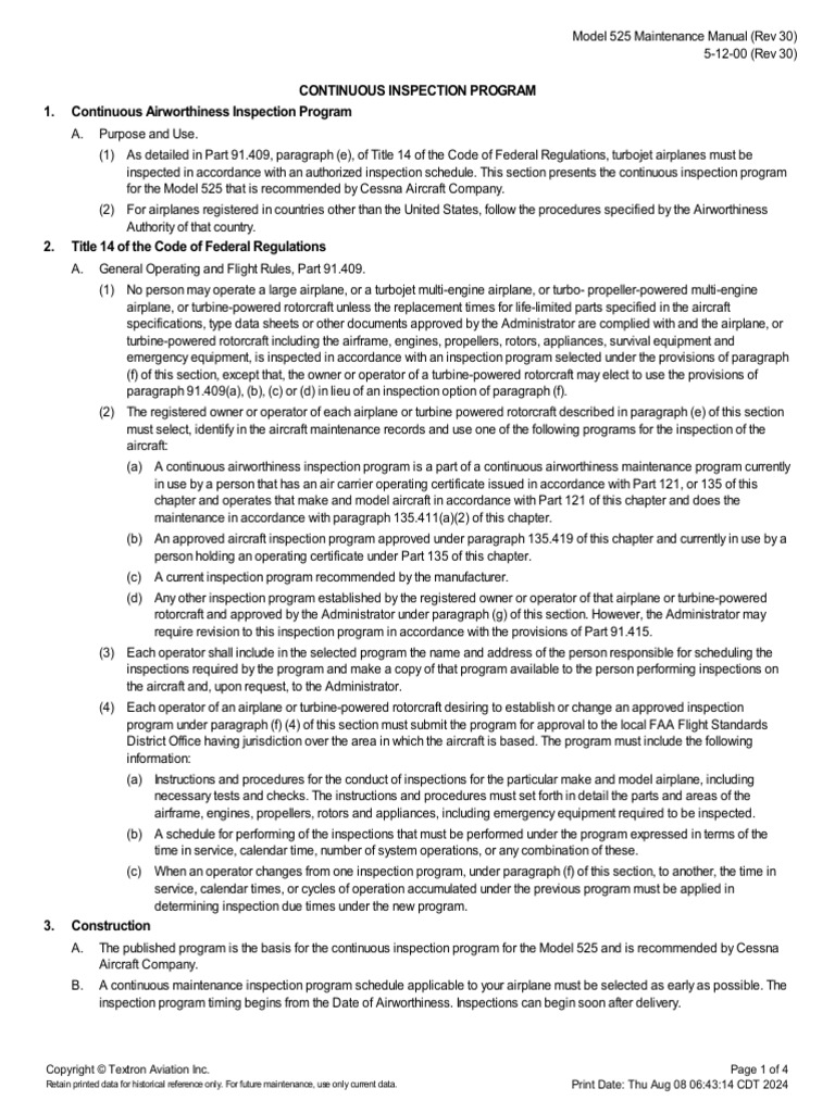 5-12-00 - Continuous Inspection Program | PDF