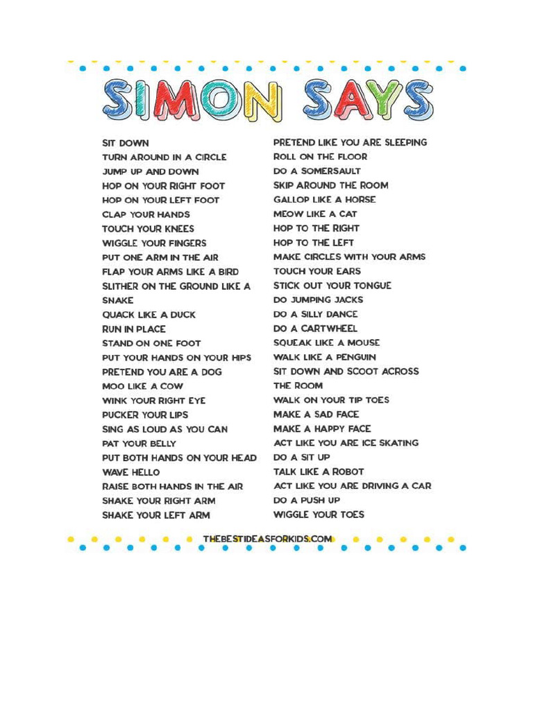 Simon Says | PDF