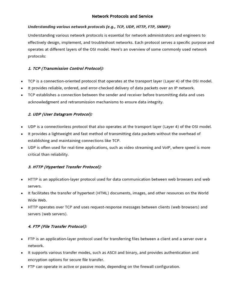 Work Protocols and Service | PDF