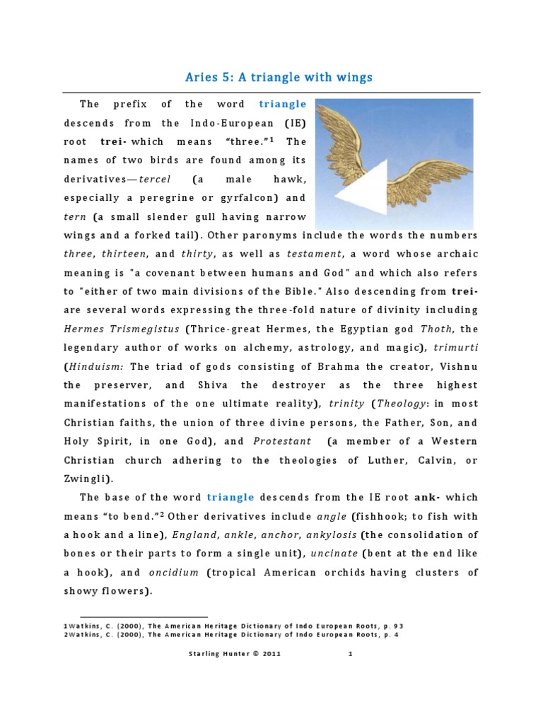 Aries 5: A Triangle With Wings | PDF | Languages | Language Arts ...