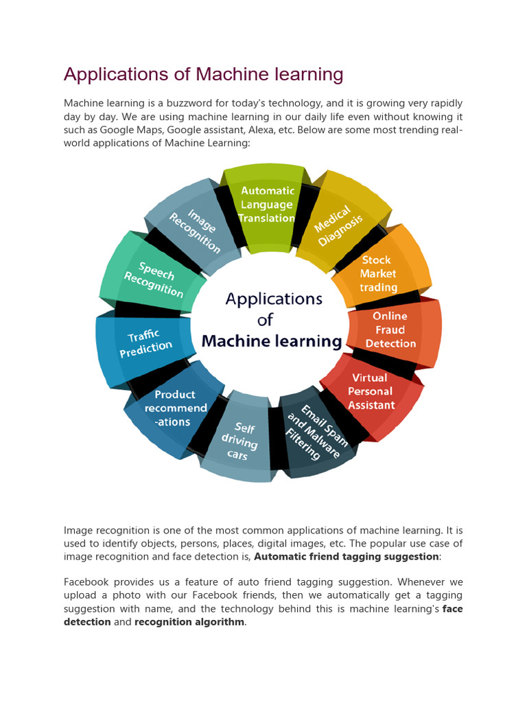 Applications of ML | PDF