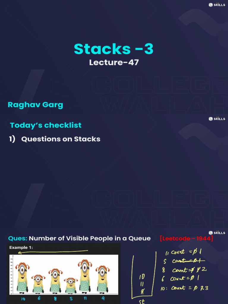 Stacks 03 - Class Notes - (DECODE DSA With C++ 2.0) | PDF