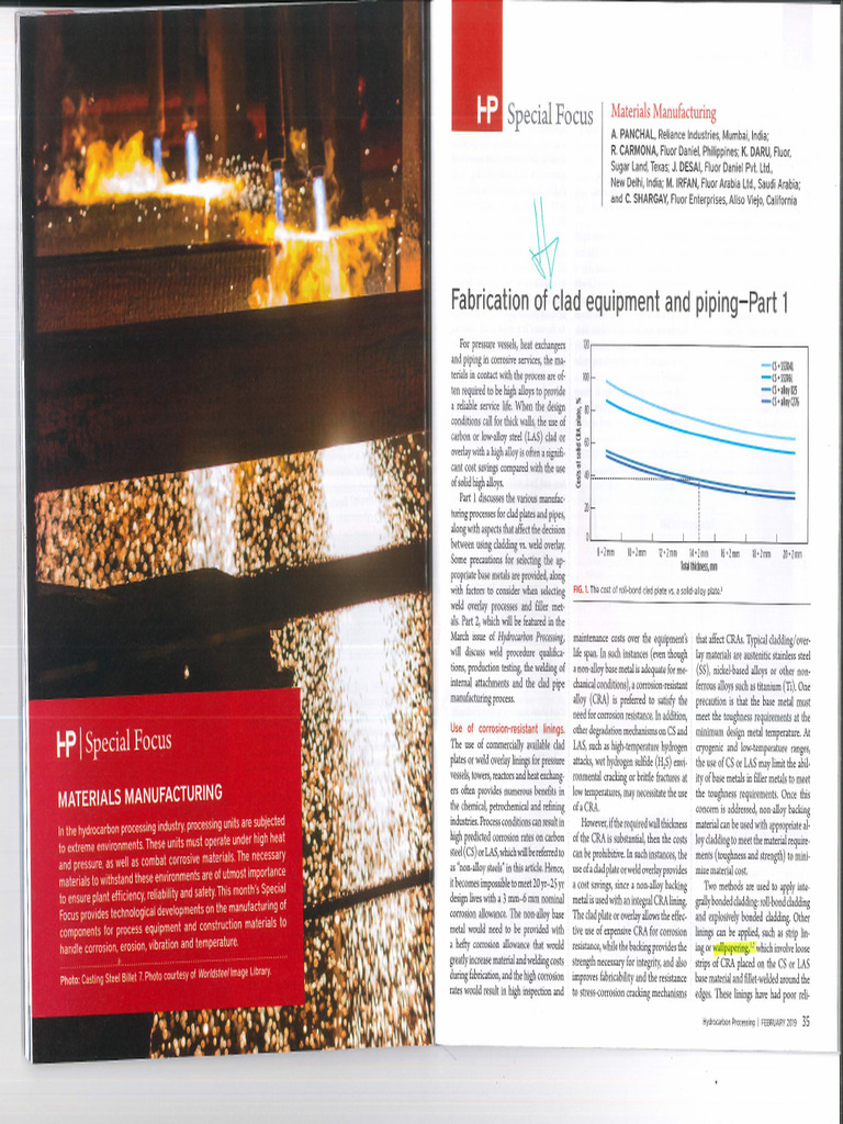Fabrication of Clad Equipment and Piping-Part 1 | PDF