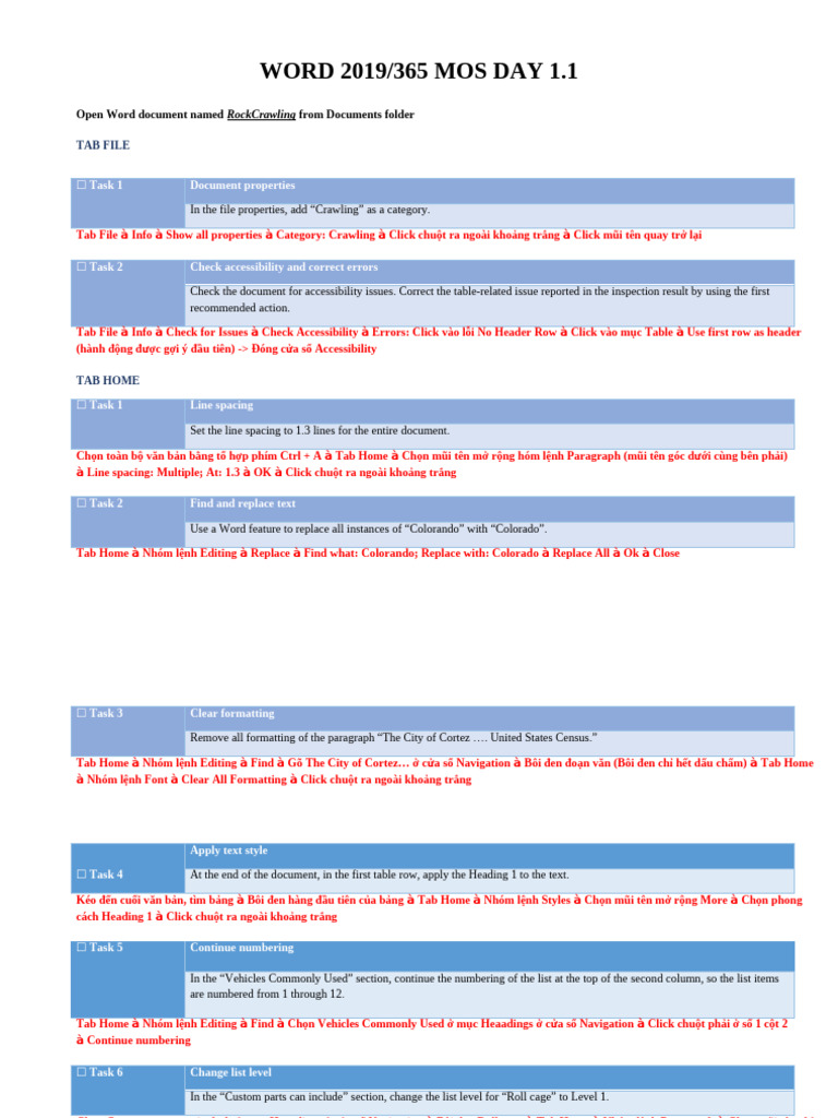 TÀI LIỆU WORD MOS | PDF