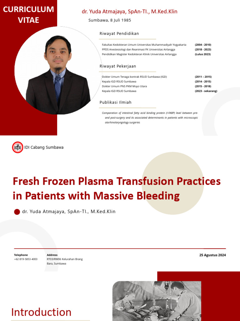Dr. Yuda Atmajaya, Span-Ti., M.Ked - Klin: Curriculum Vitae | PDF