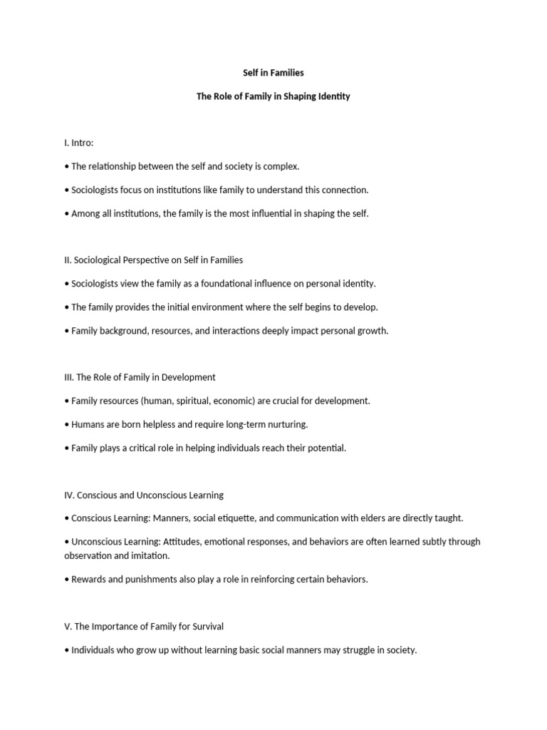 Self in Family | PDF