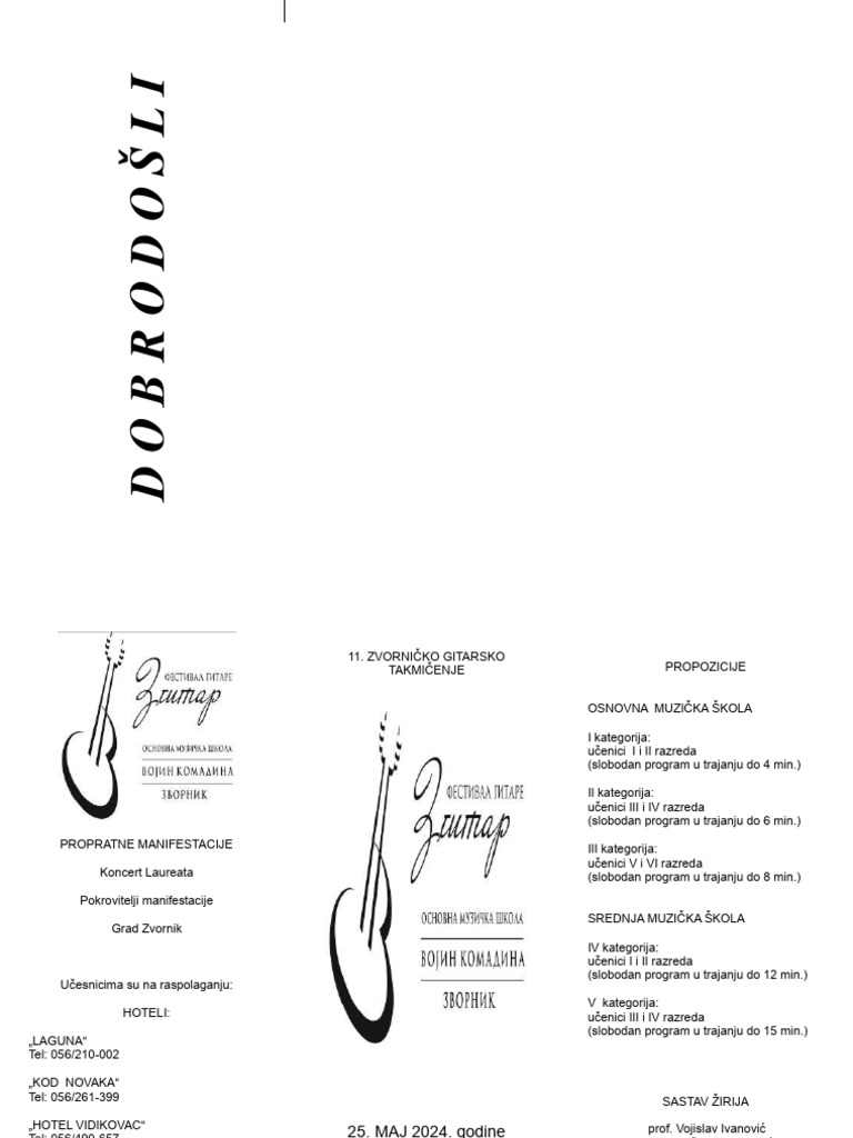 Propozicije I Prijava Zgitar 2024 | PDF