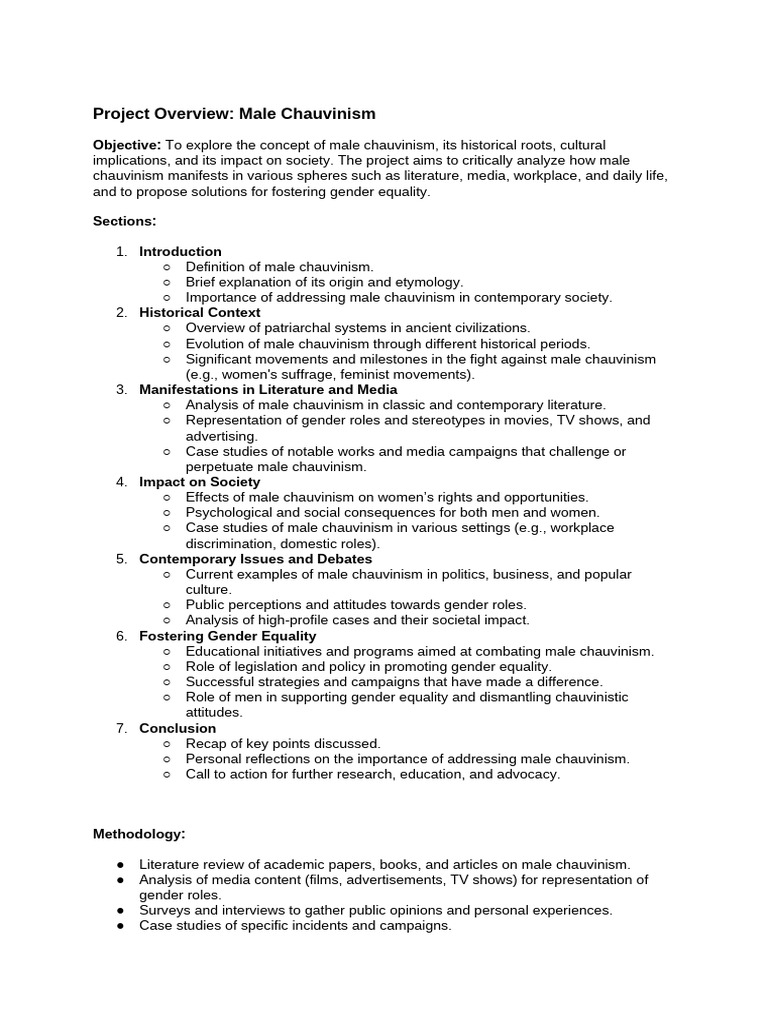 Understanding Male Chauvinism | PDF | Gender Studies | Gender