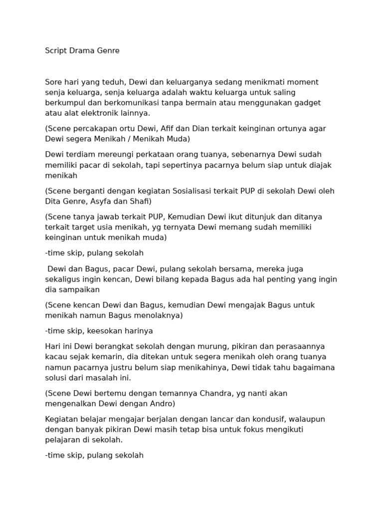 Script Drama Genre | PDF