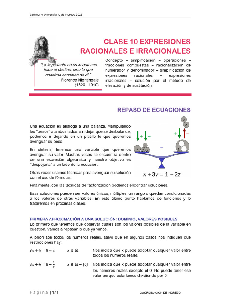 Clase 10t - Expresiones Algebraicas | PDF