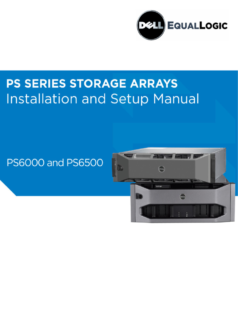 Dell Equallogic PS Series Array - Installation and Setup Manual ...