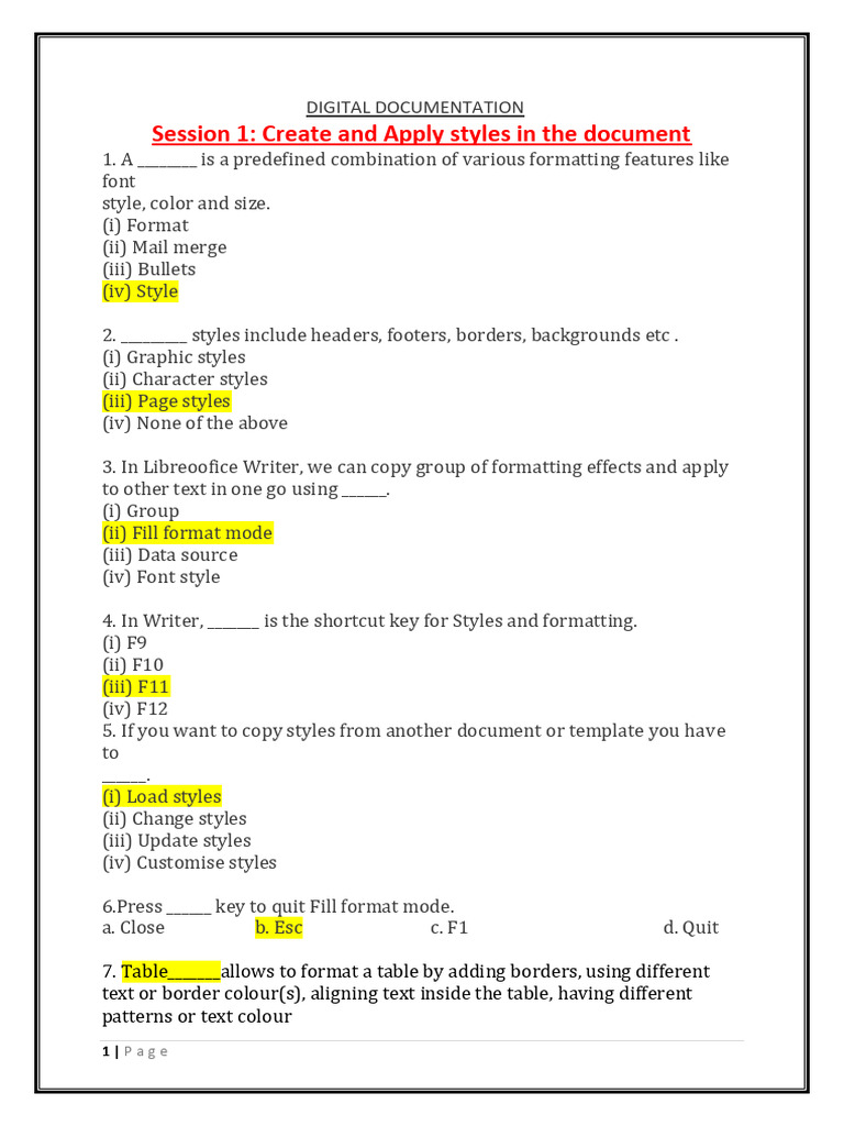 DIGITAL DOC-MCQ | PDF