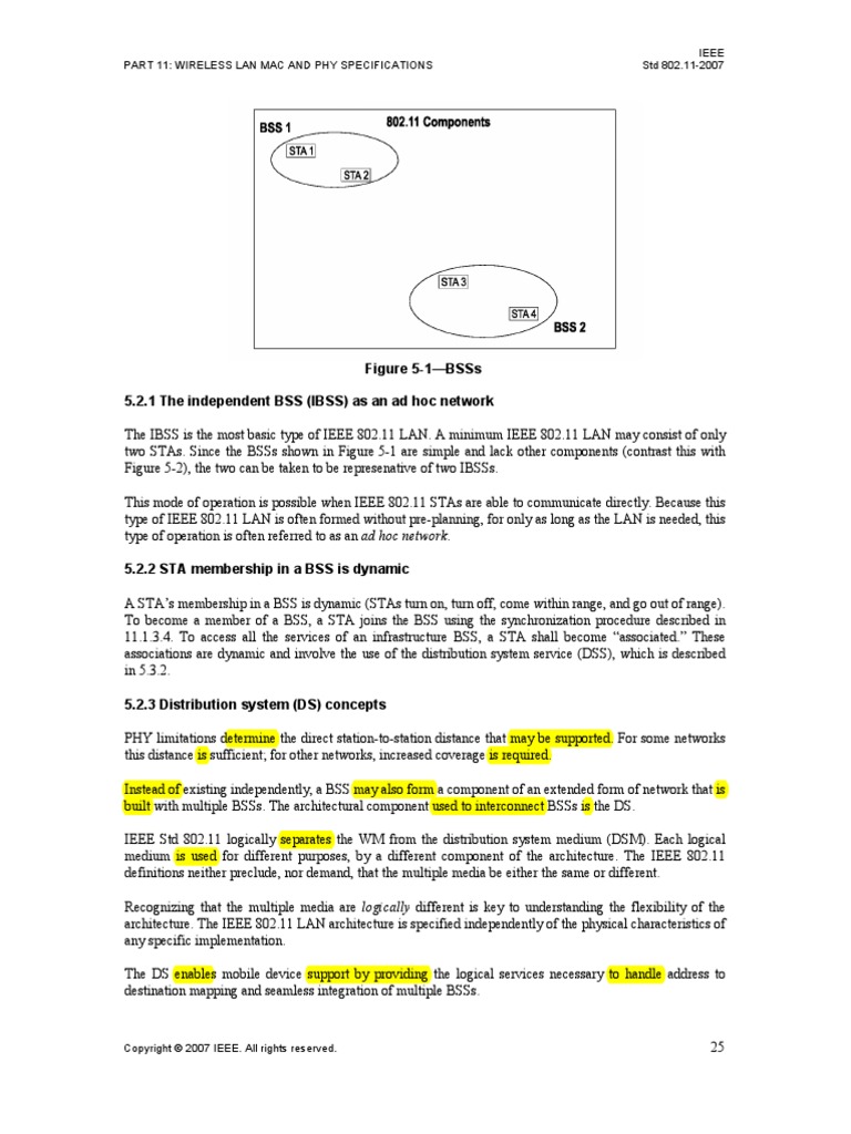 WLAN Distribution System DS | PDF | Wireless Lan | Network Protocols