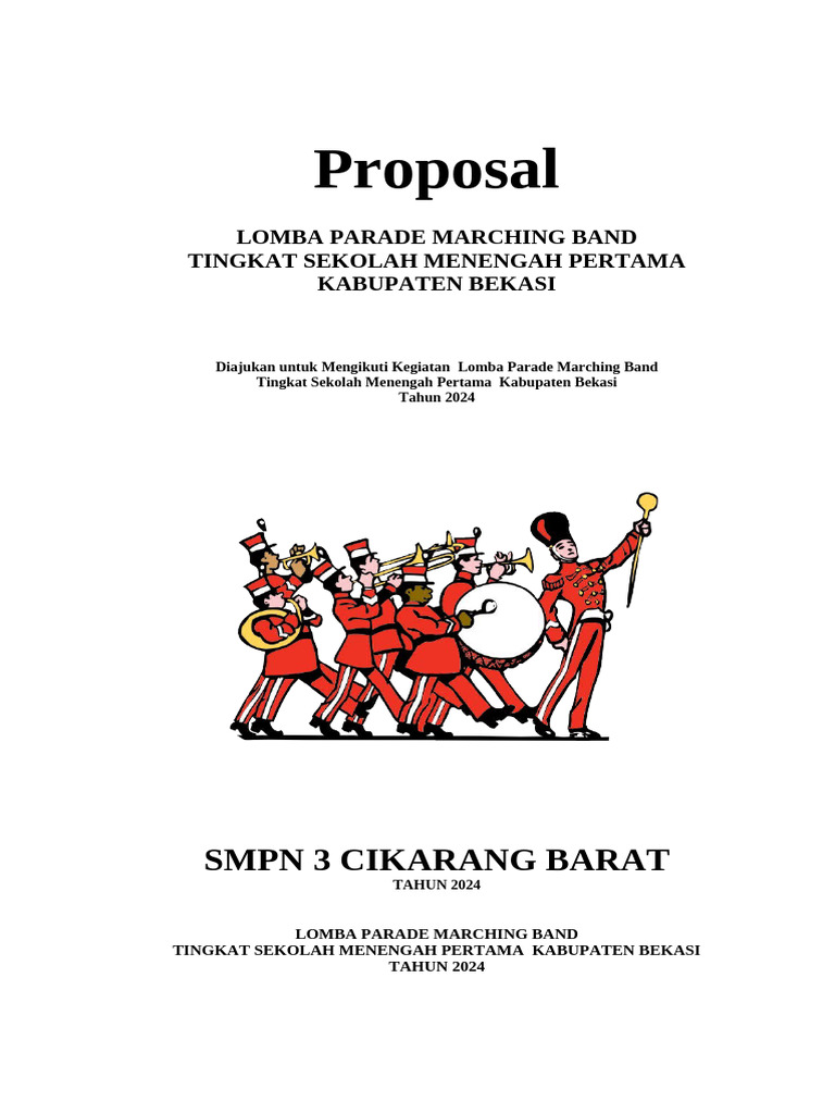 Proposal Lomba Marching Band | PDF