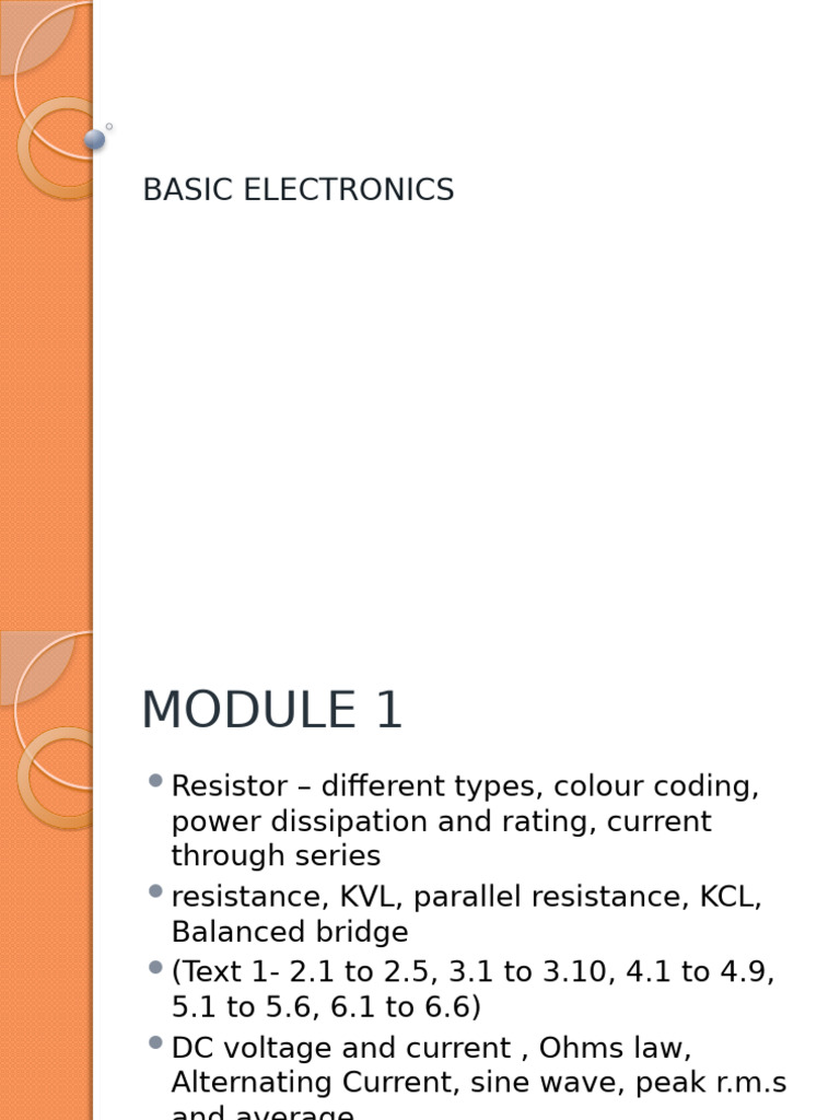 Basic Electronics | PDF