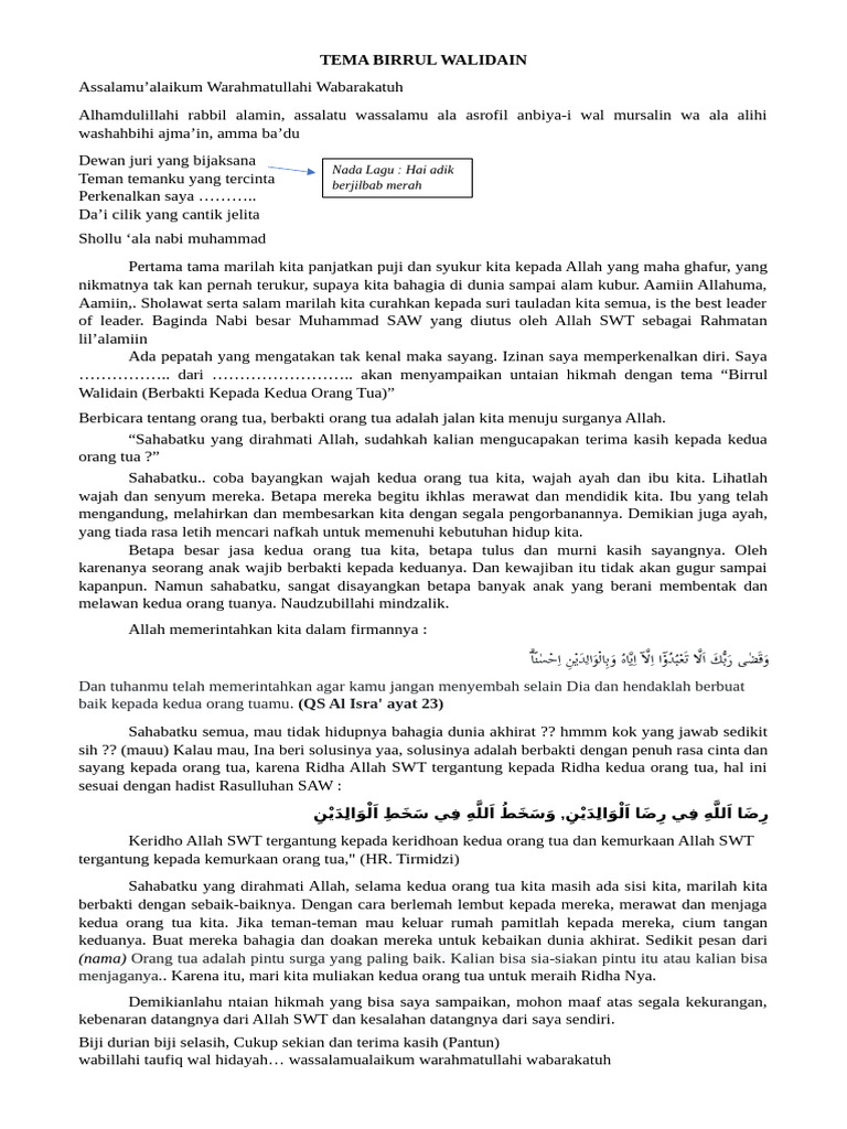 Contoh Teks Pidato | PDF