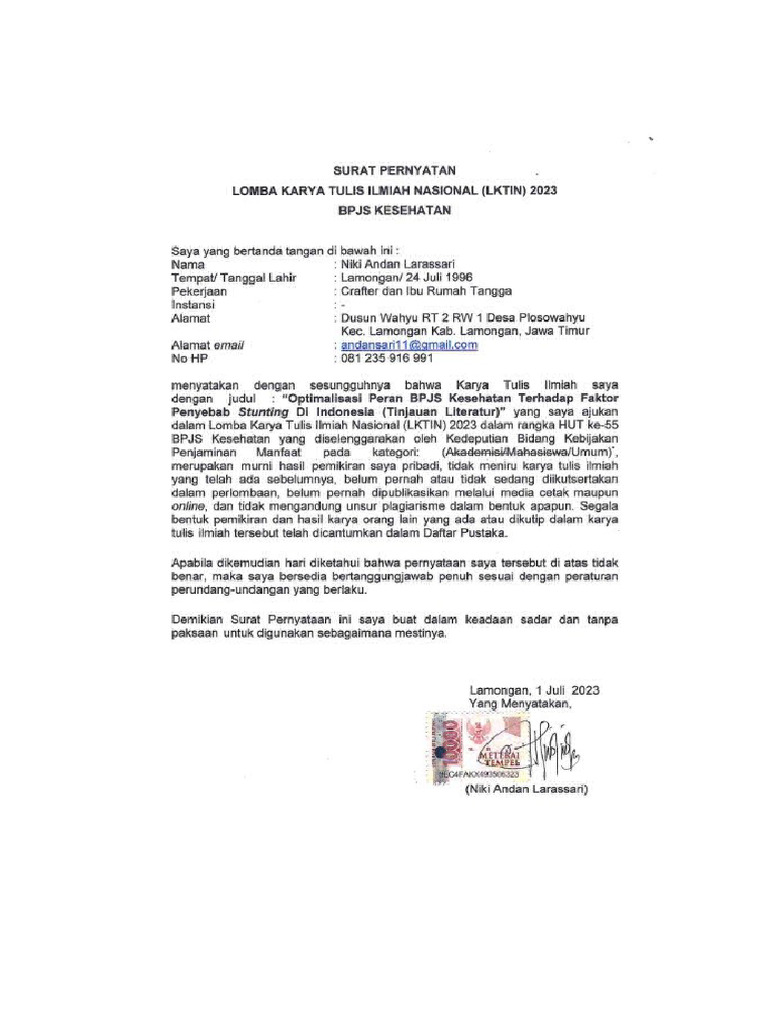 Niki Andan Larassari - Optimalisasi Peran BPJS Kesehatan Terhadap ...