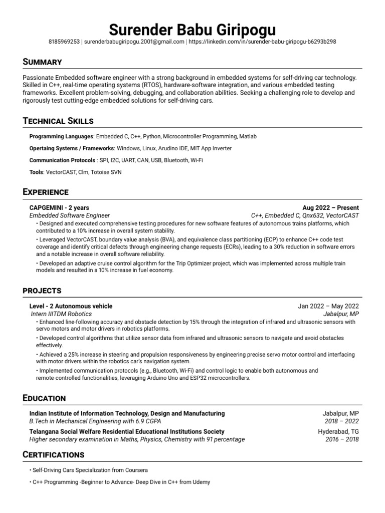 Surender Resume | PDF
