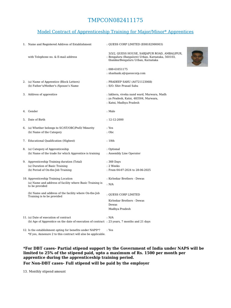 Contract | PDF