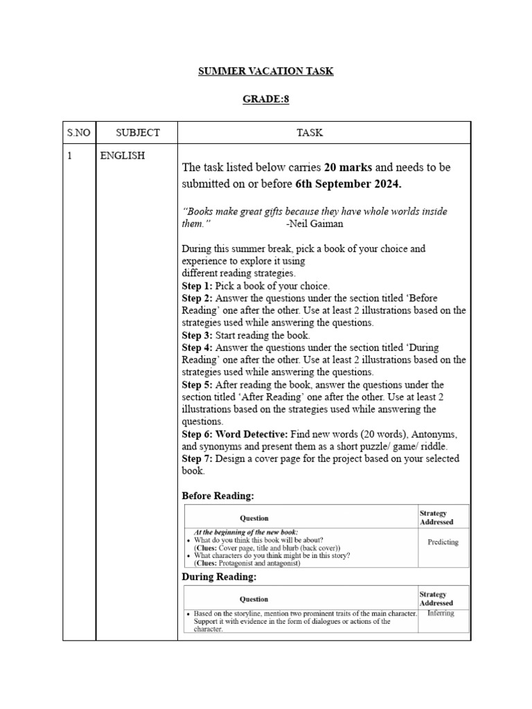 SUMMER_VACATION_TASK_GRADE_8.docx | PDF