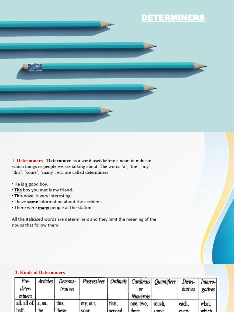 Determiners | PDF