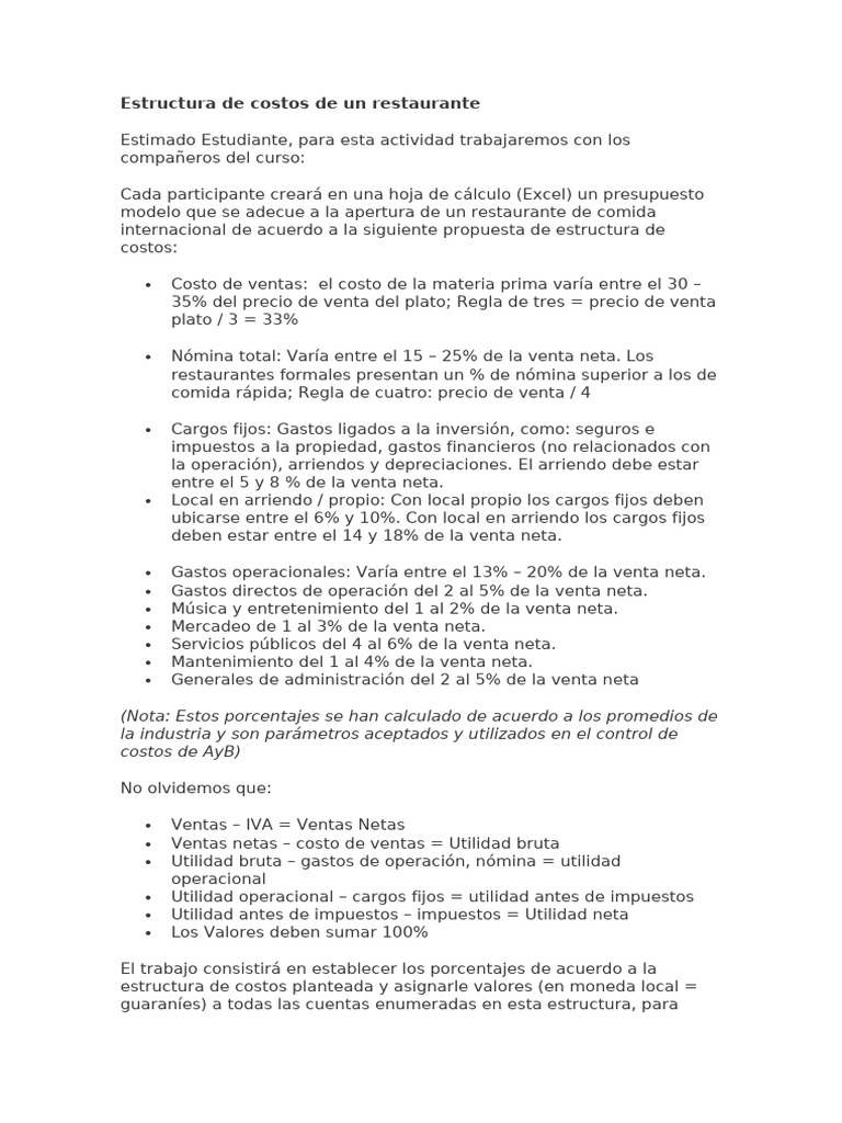 Ejercicio De Costos De Ayb Pdf Presupuesto Economias