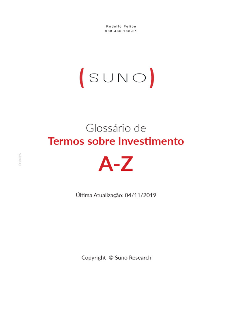 Glossario SUNO | PDF