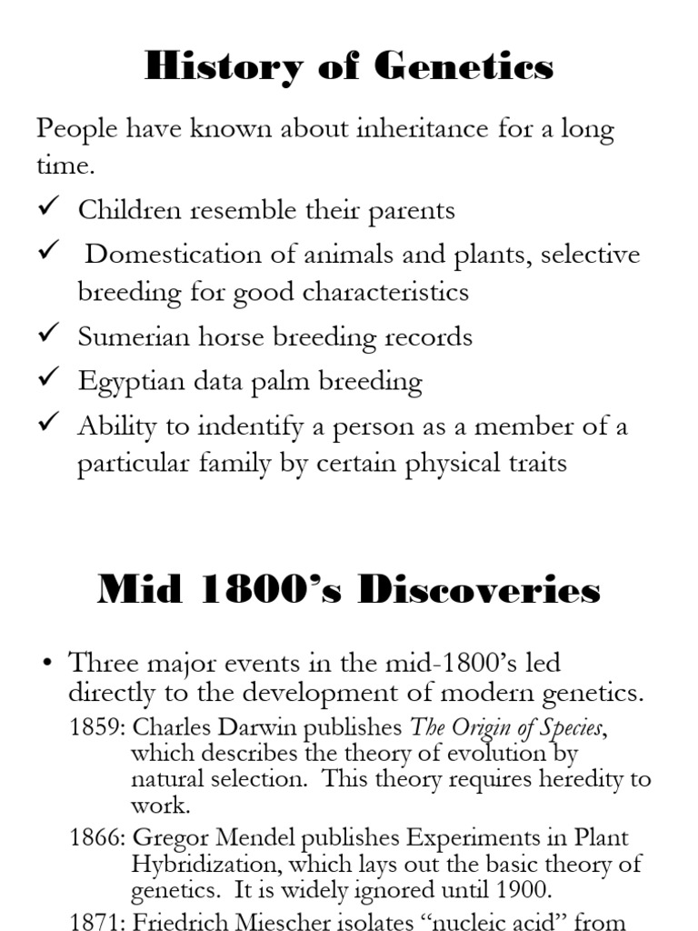 History of Genetics | PDF