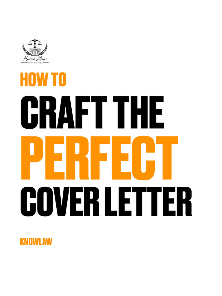 Perfect Cover Letter Guide Pdf
