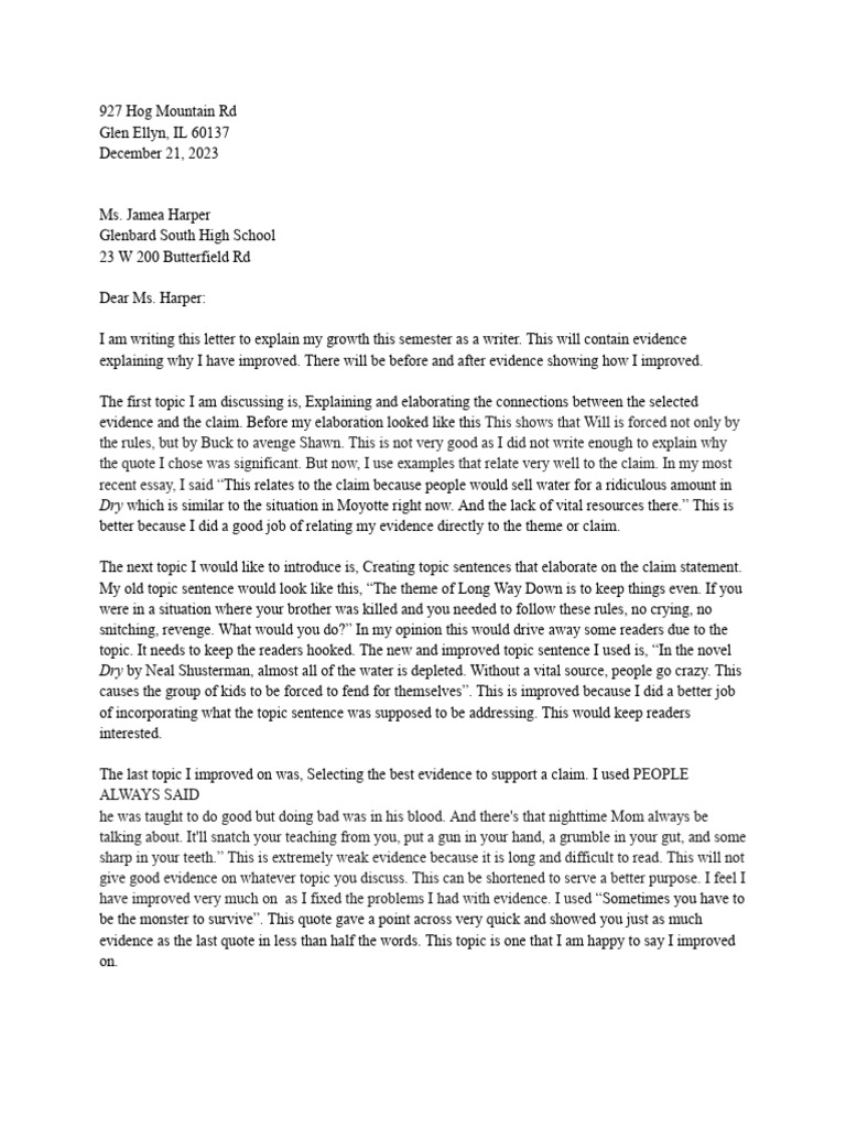 Letter | PDF