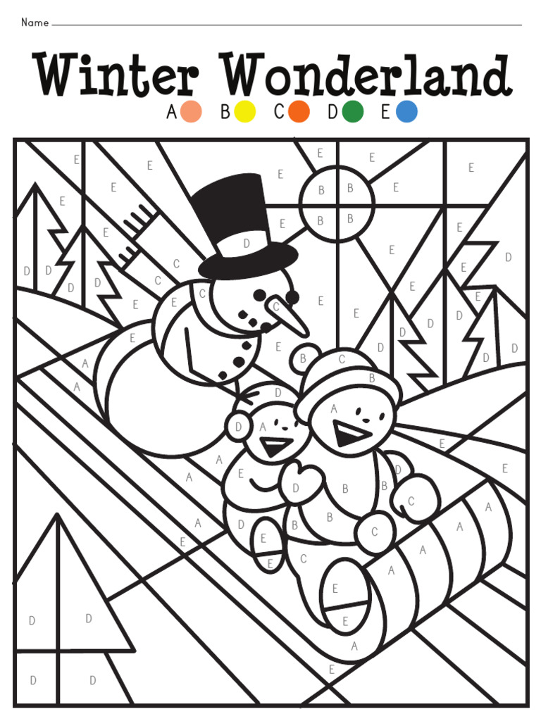 Sledding Color by Letters | PDF