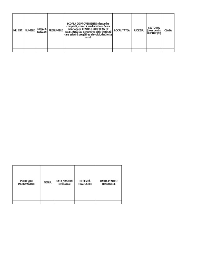 Macheta Inscriere OJI SCOALA | PDF